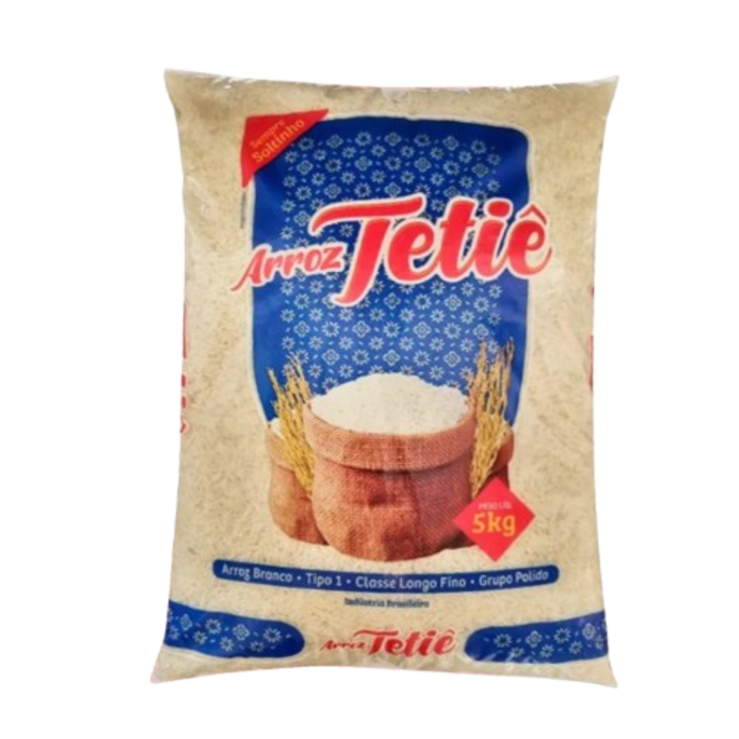 Arroz Branco Tetiê 5kg - Sempre Soltinho - Arroz Tietê